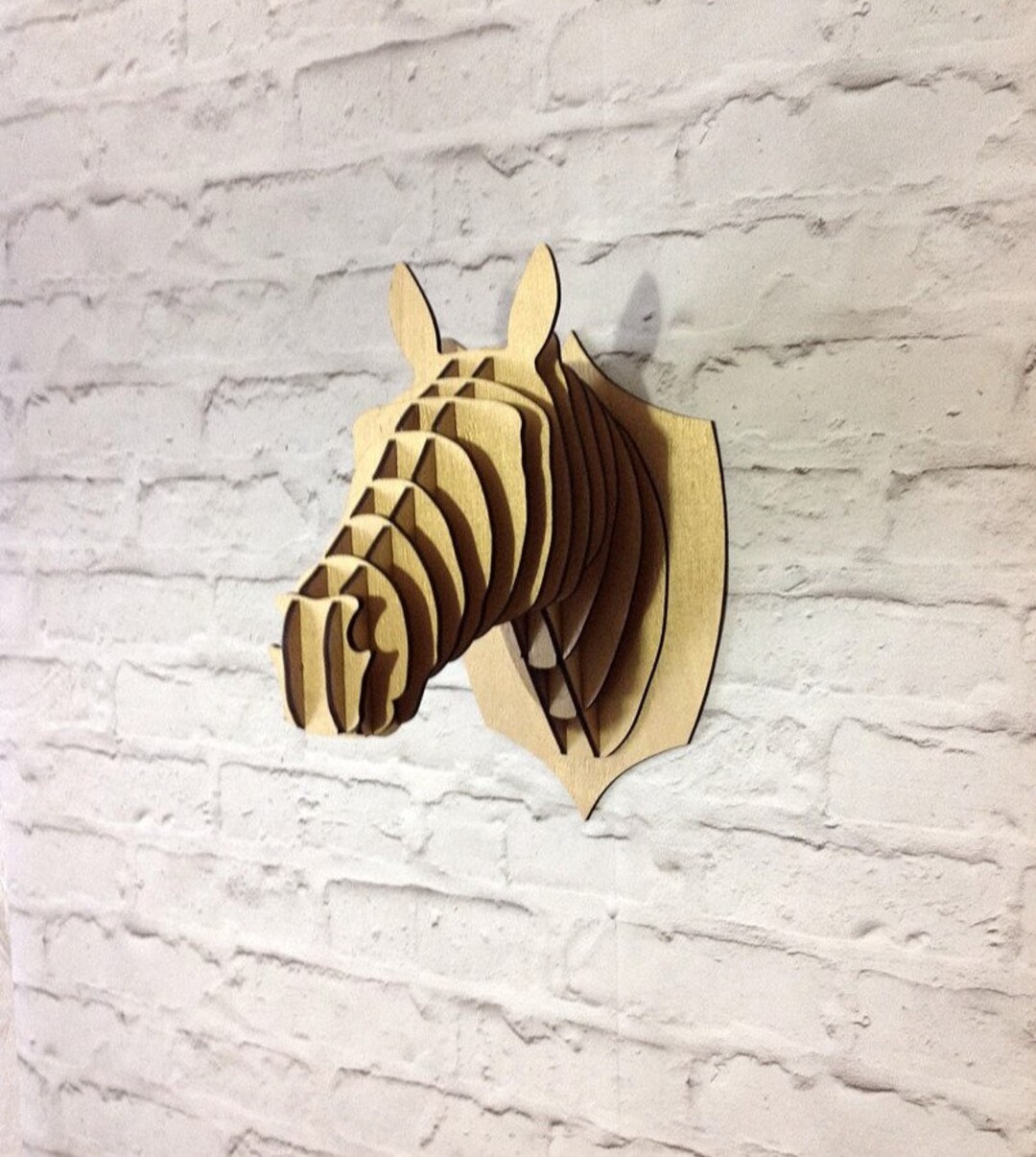 Laser Cut Horse Head Wall Mount 3mm DXF, SVG, Cnc Laser File, Laser Svg ...