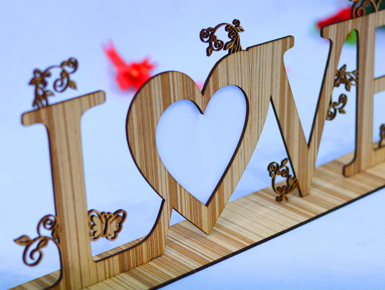 Laser Cut Love Heart Photo Frame 3mm CDR File, SVG, DXF, Cnc Laser File ...