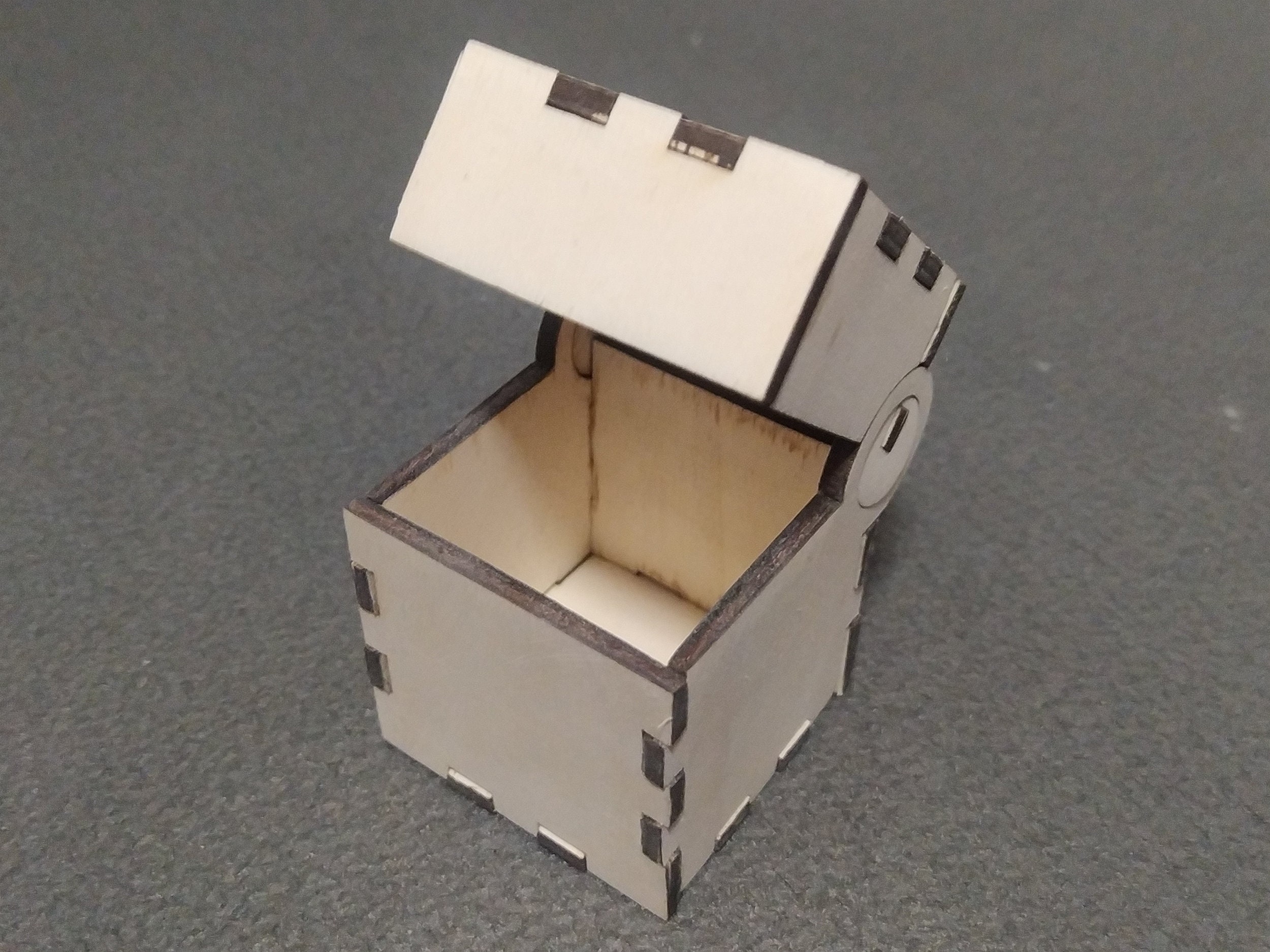 Laser Cut Files Integrated Hinge Box-box With Lid and Integraded Hinge ...