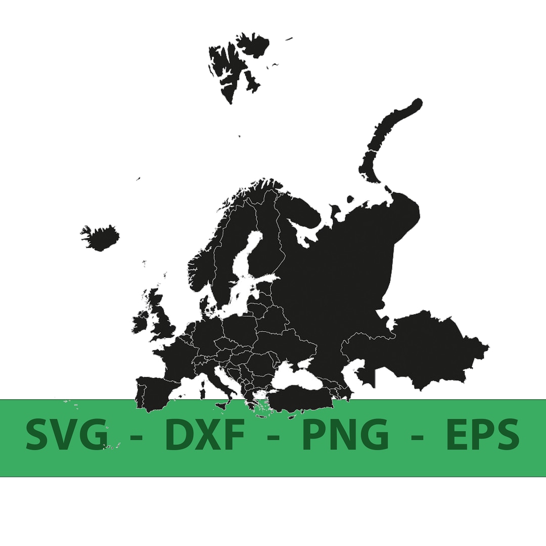 Map of Europe, Laser Cut File, SVG, DXF, EPS, Png, Pdf Each Country Can Be Separated - Etsy
