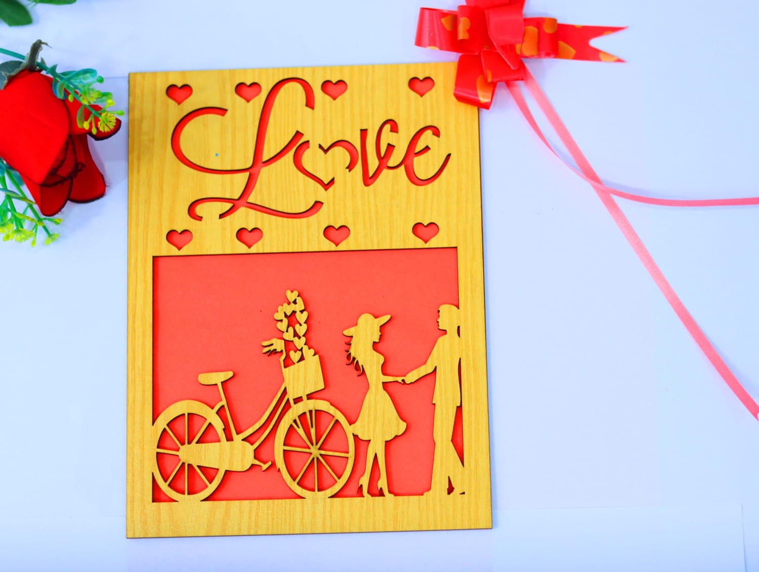 Laser Cut Valentines Day Card CDR File, SVG, DXF, Cnc Laser File, Laser ...
