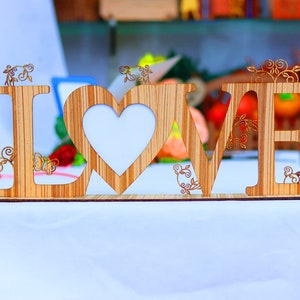Laser Cut Love Heart Photo Frame 3mm CDR File, SVG, DXF, Cnc Laser File ...