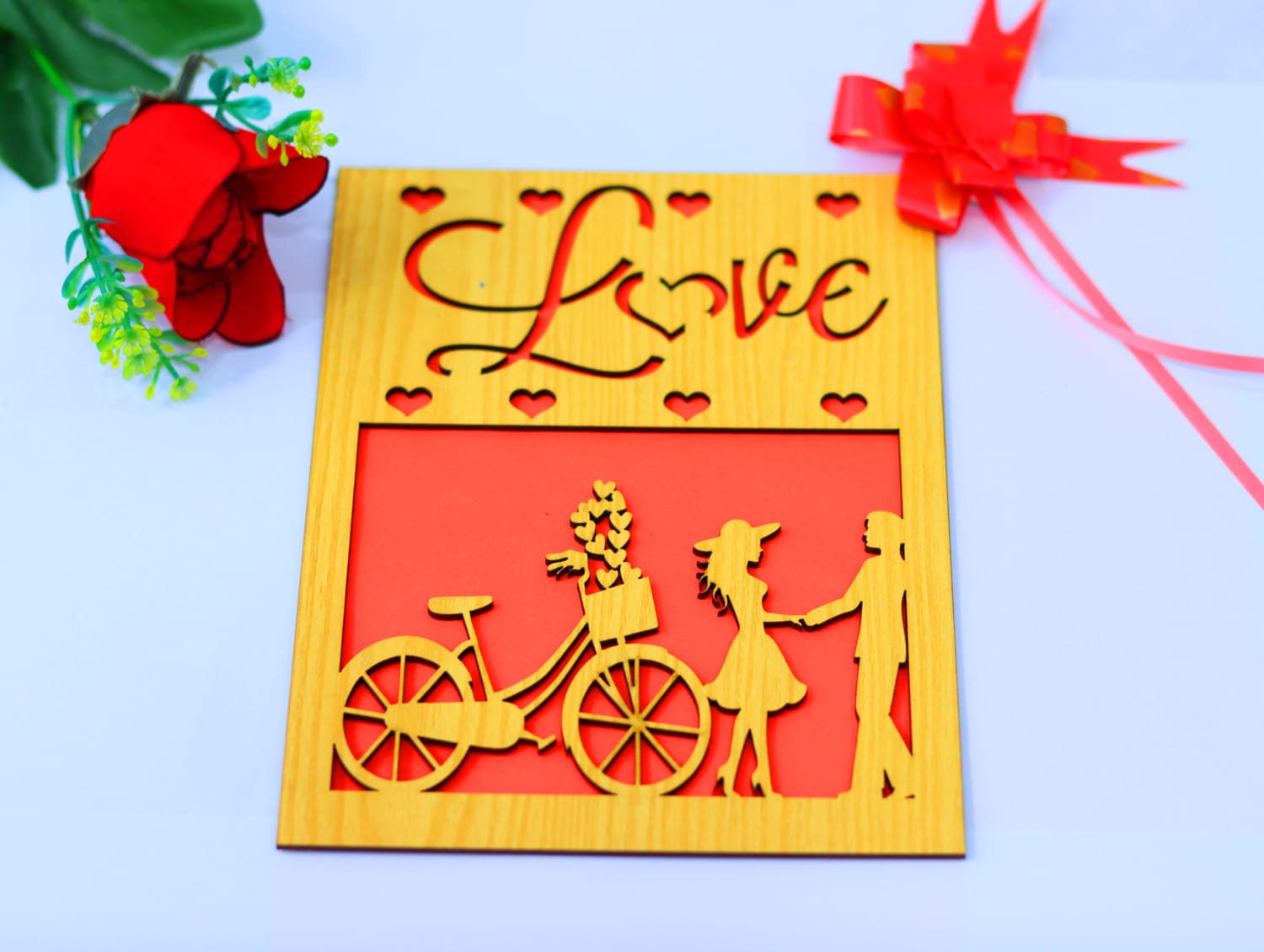 Laser Cut Valentines Day Card CDR File, SVG, DXF, Cnc Laser File, Laser ...