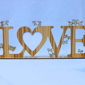 Laser Cut Love Heart Photo Frame 3mm CDR File, SVG, DXF, Cnc Laser File ...