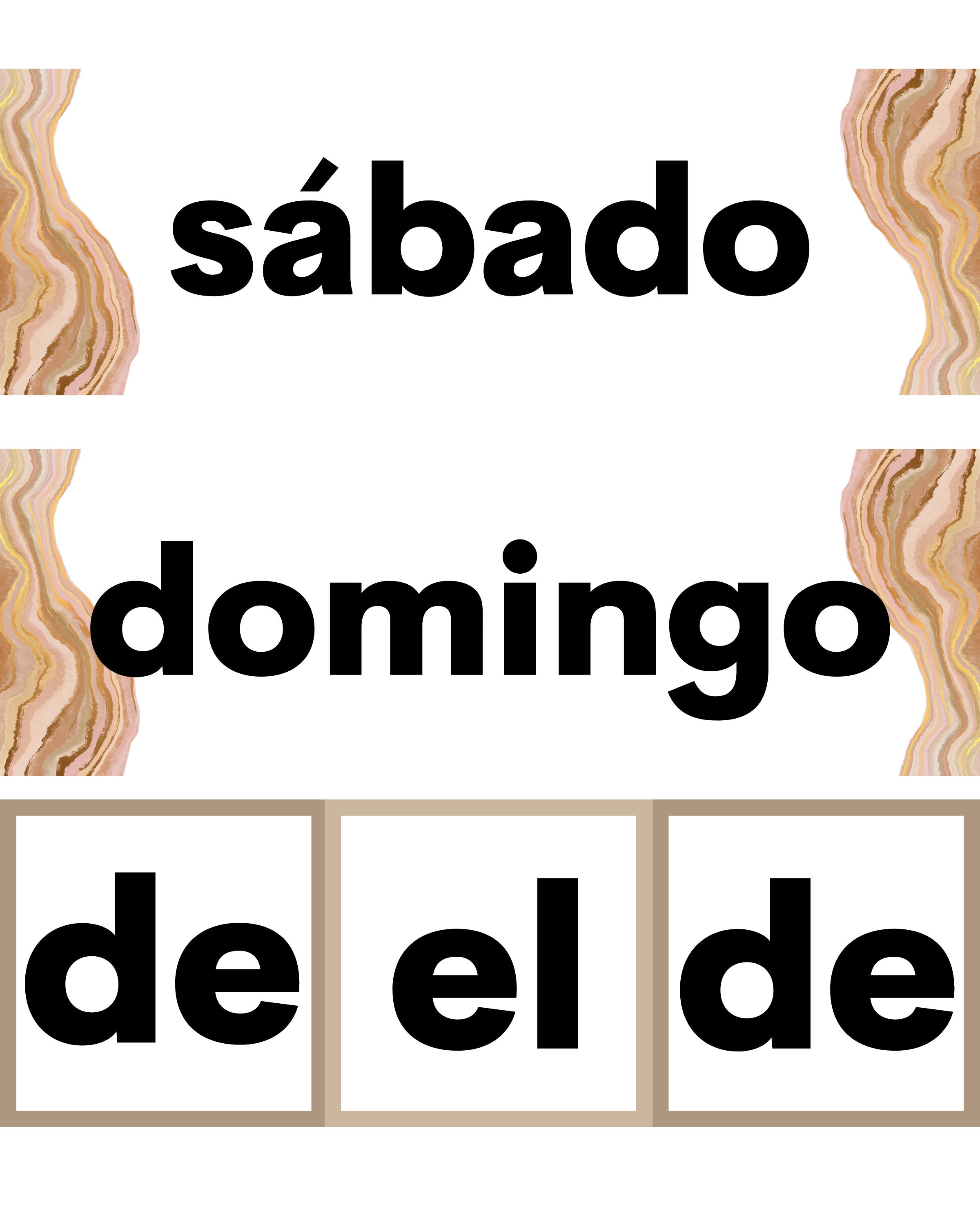 Nuetral Spanish Calendar Set | Print, Laminate, and Use in Your Spanish ...