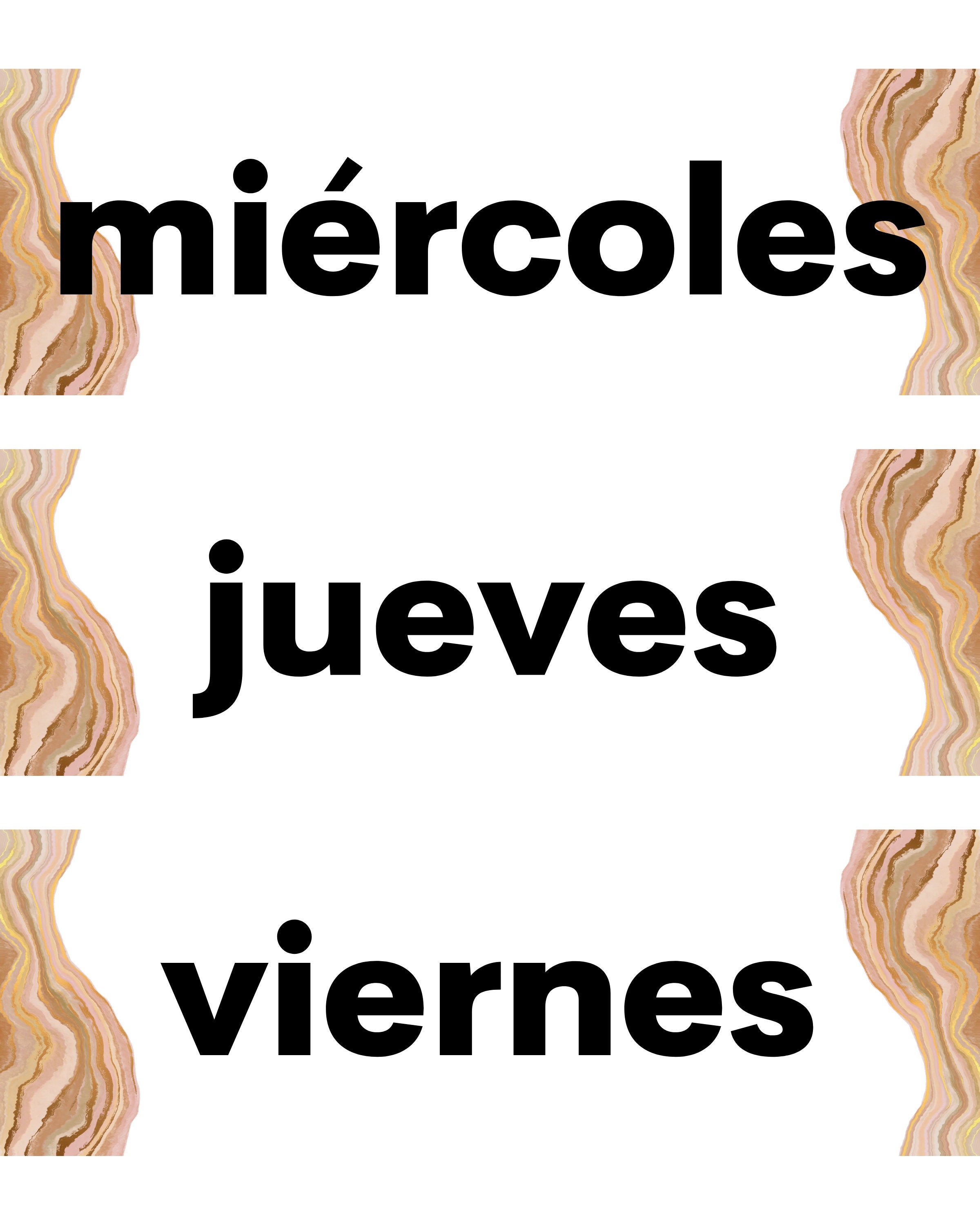 Nuetral Spanish Calendar Set | Print, Laminate, and Use in Your Spanish ...