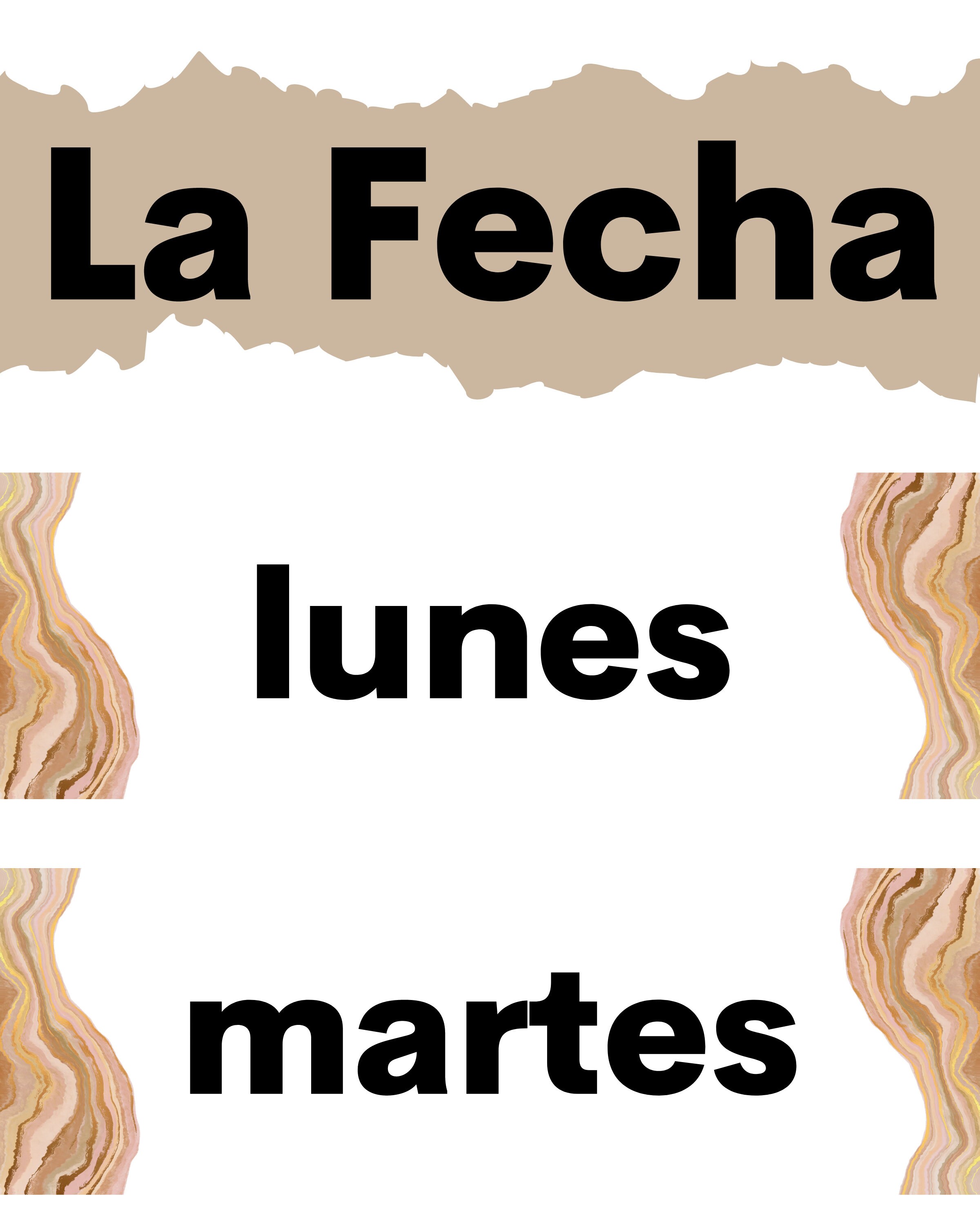 Nuetral Spanish Calendar Set | Print, Laminate, and Use in Your Spanish ...
