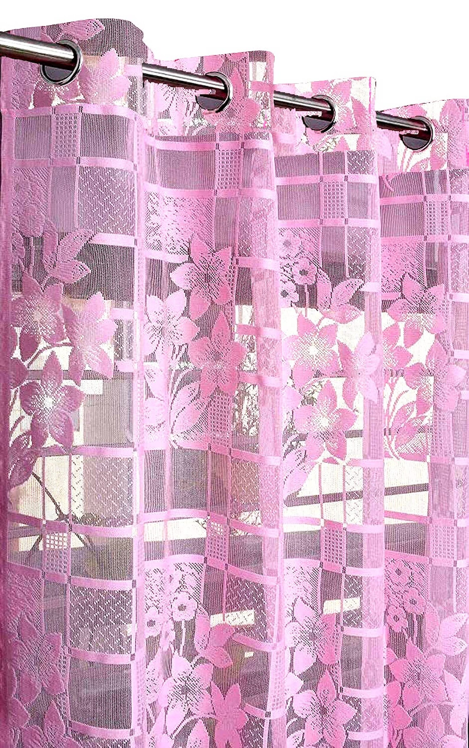 Semi Sheer Curtain /floral Lace Pattern/ Voile or Net Fabric - Etsy