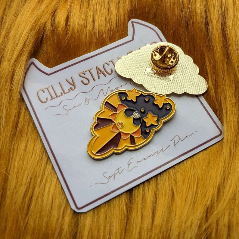 Sun and Moon Cloud Pin Soft Enamel Pin Gold Pin - Etsy