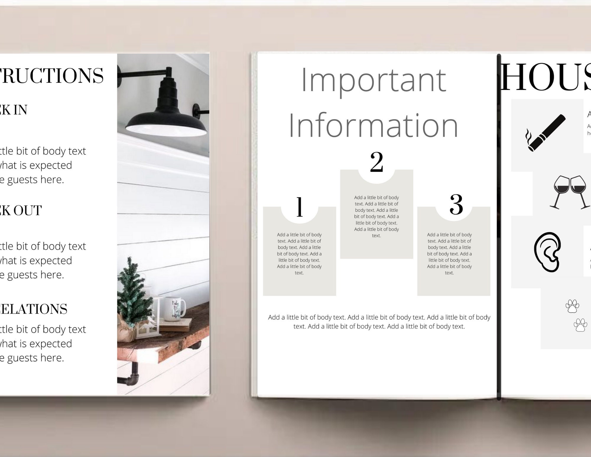 VRBO/AIR BNB Book Template, Editable Welcome Guide, Editable House ...