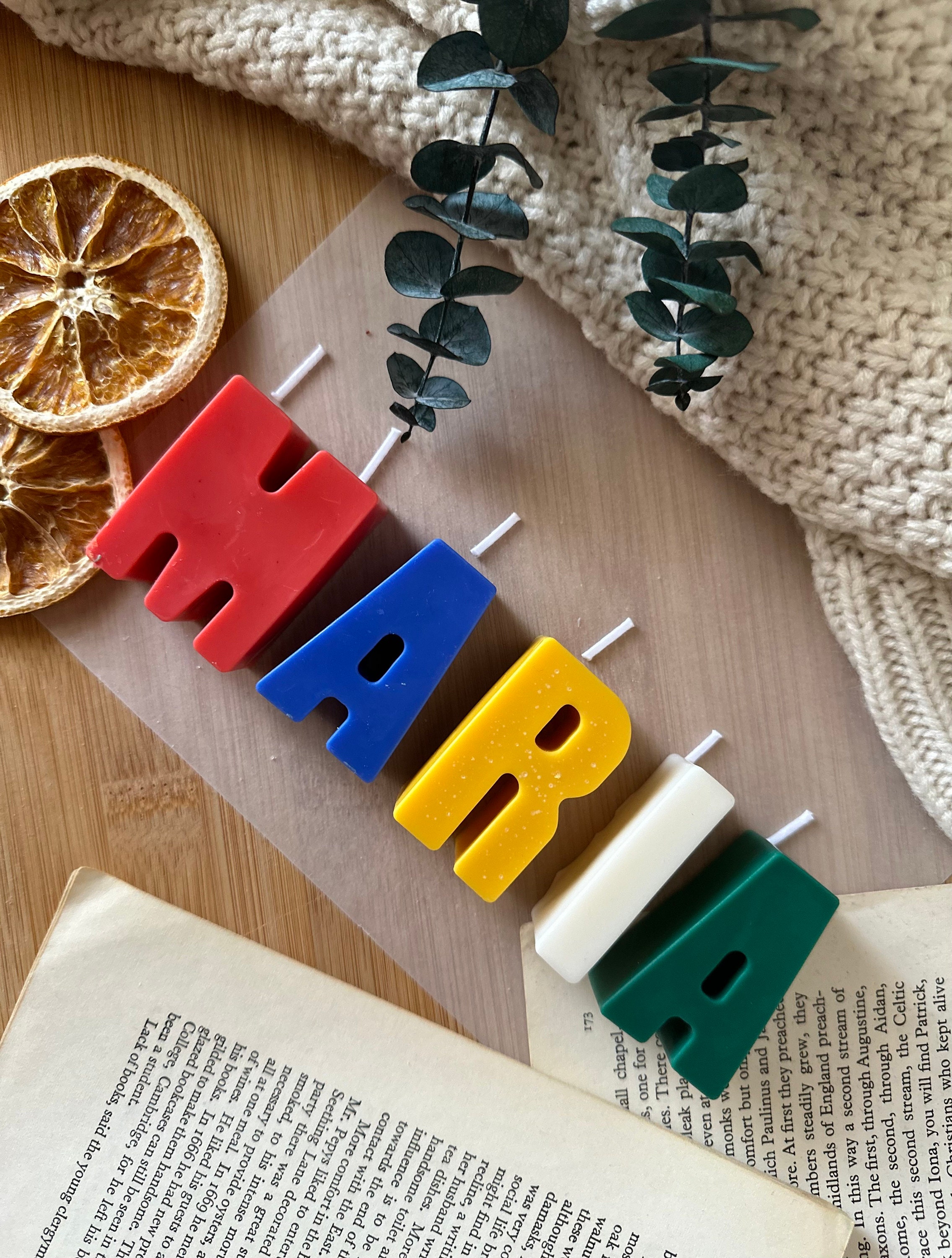 1st Birthday Party, Unique Numbers Letters Candles, Cake Toppers ...