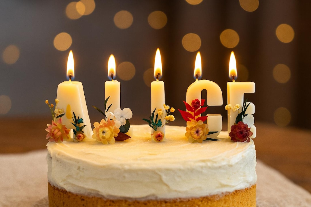 Personalized Cake Candles, Custom Name Birthday Candles, Letters Cake ...
