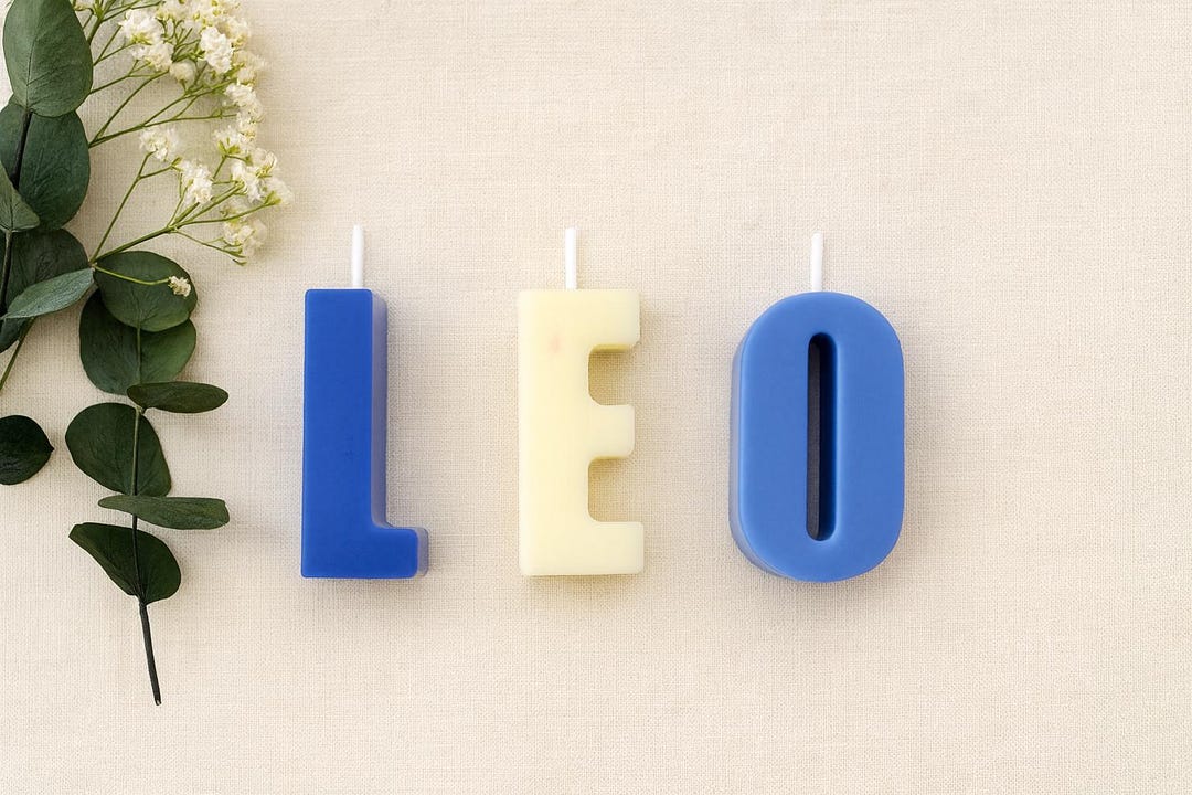 Custom Name Cake Toppers, Letters Candles, Personalized Birthday ...