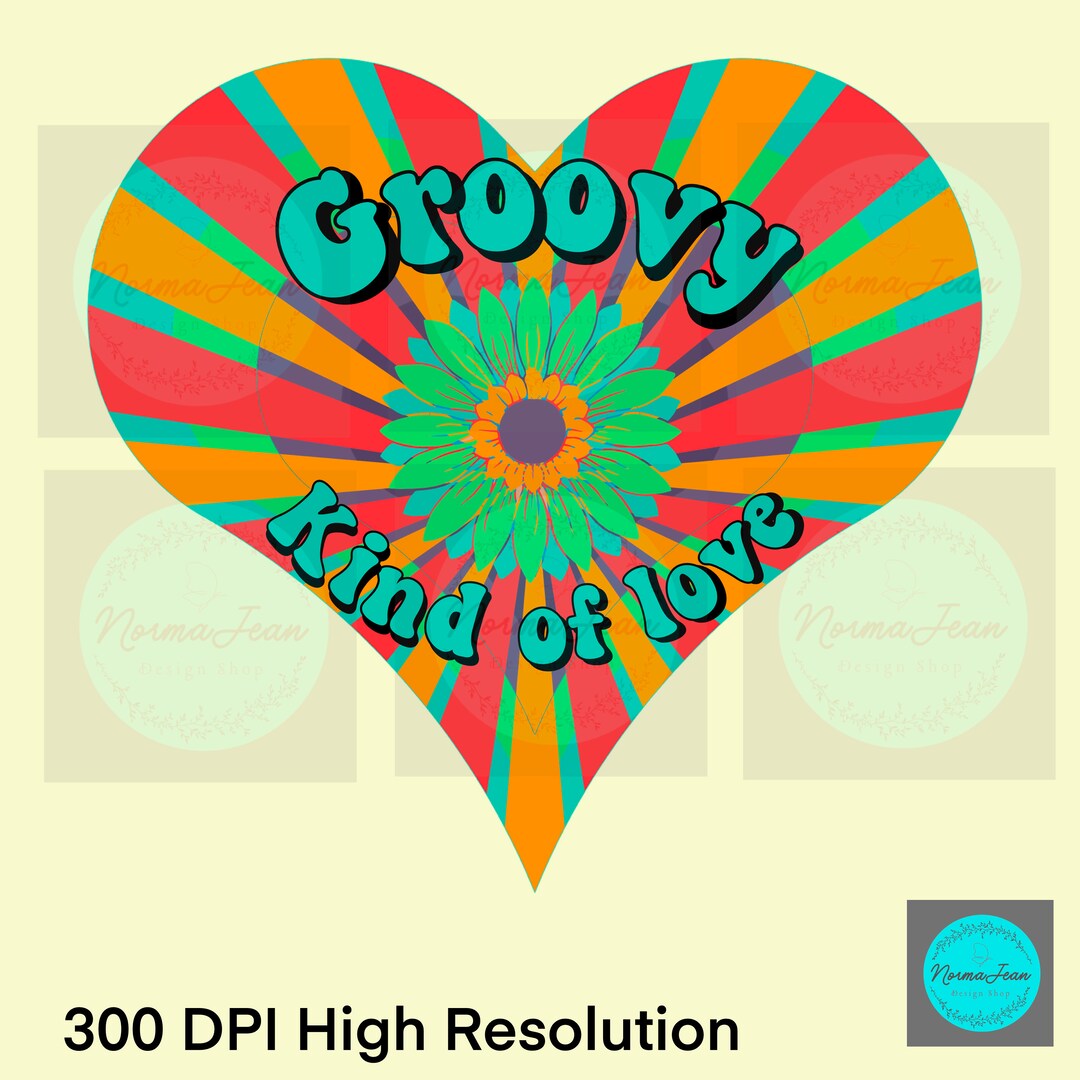 Groovy Kind of Love PNG, Hippie Designs, Groovy Sublimation Designs ...