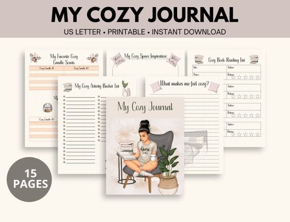My Cozy Journal Self-care Journal Relaxation Journal for - Etsy