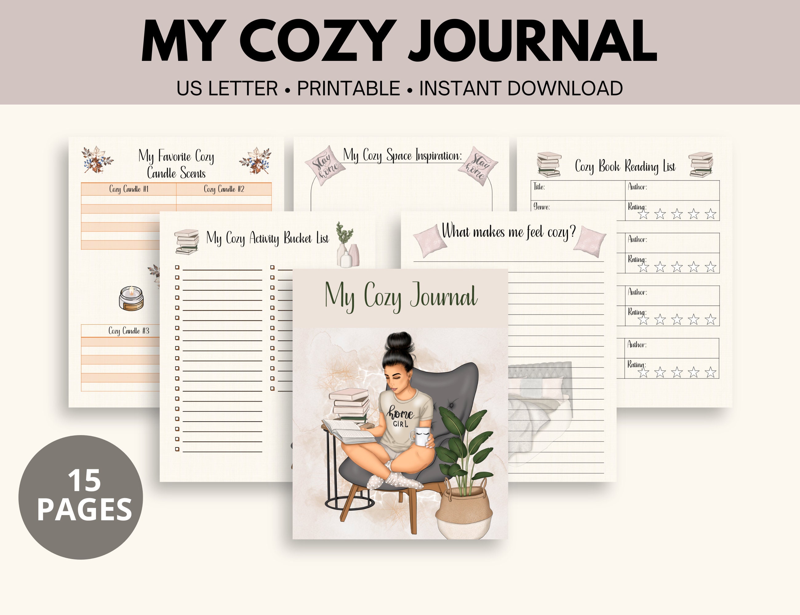 My Cozy Journal Self-care Journal Relaxation Journal for - Etsy