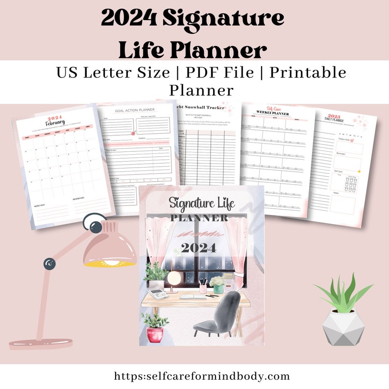 2024 Life Planner 2024 Daily Planner Monthly Planner Printable 2024 ...