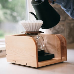 Single Compartment Pour Over Coffee Station, Handmade Coffee Station ...