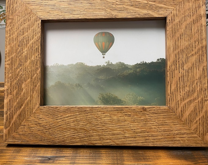Handmade 5x7 Quarter Sawn White Oak Picture Frame – Rustic Solid Wood ...