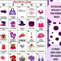 Red Hatters Bingo Cards - 60 Cards - Etsy