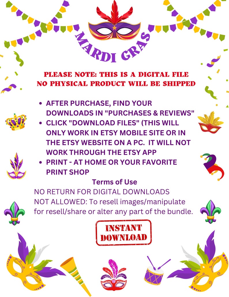 Mardi Gras Game Bundle: Scavenger Hunt Game, What’s in Your Phone Game ...
