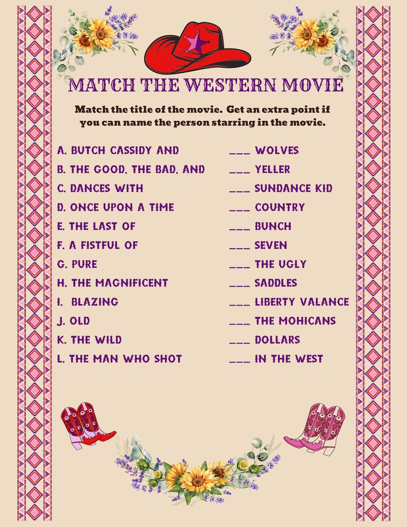 Red Hat Country Western Game Bundle - Etsy