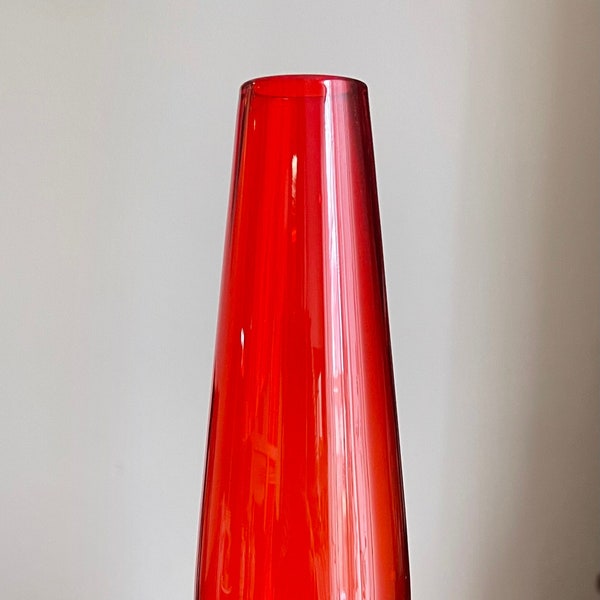Red Glass Vases - Etsy