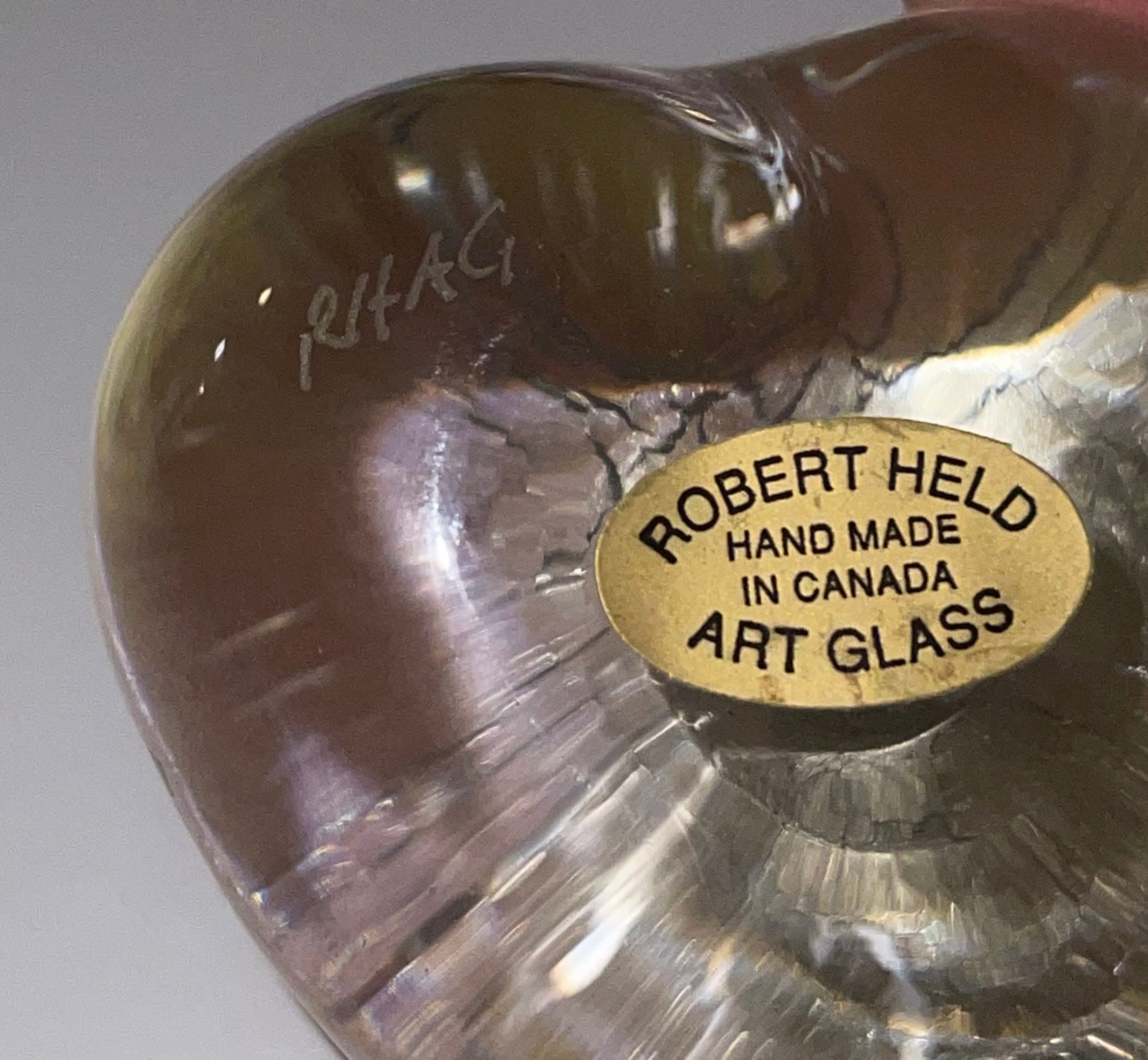 Robert Held Art Glass Heart Paperweight - Etsy