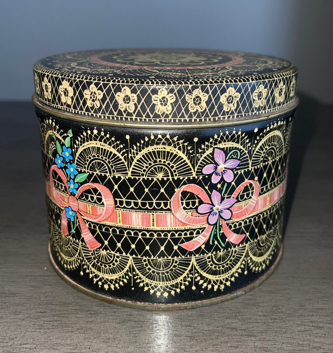 Vintage Hallmark Ribbons and Lace Tin - Etsy