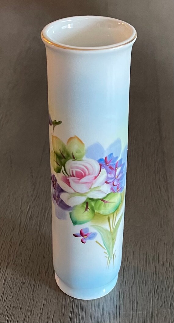 Lefton China Hand Painted Vase - Etsy