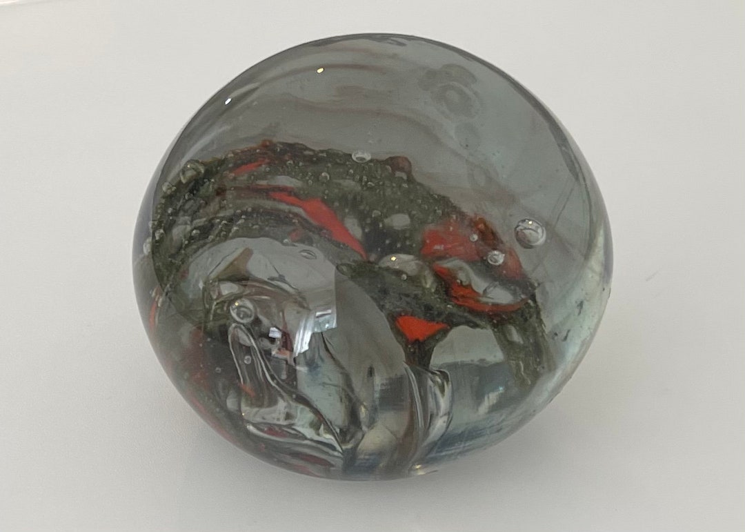 Art Glass Paperweight Signed by Artist - Etsy