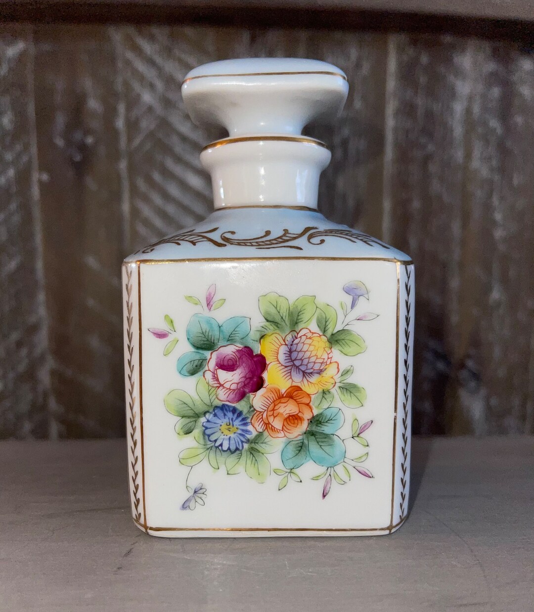 Parisienne Hand Painted Ceramic Perfume Bottle - Etsy