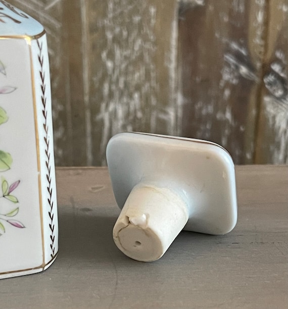 Parisienne Hand Painted Ceramic Perfume Bottle - Gem