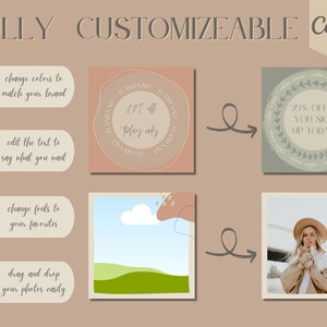 50 Boho, Neutral Instagram Post Templates | Instagram Feed | Post ...