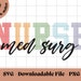 Med Surg Nurse SVG PNG, Trendy Wavy Text, Nurse Appreciation, Digital ...