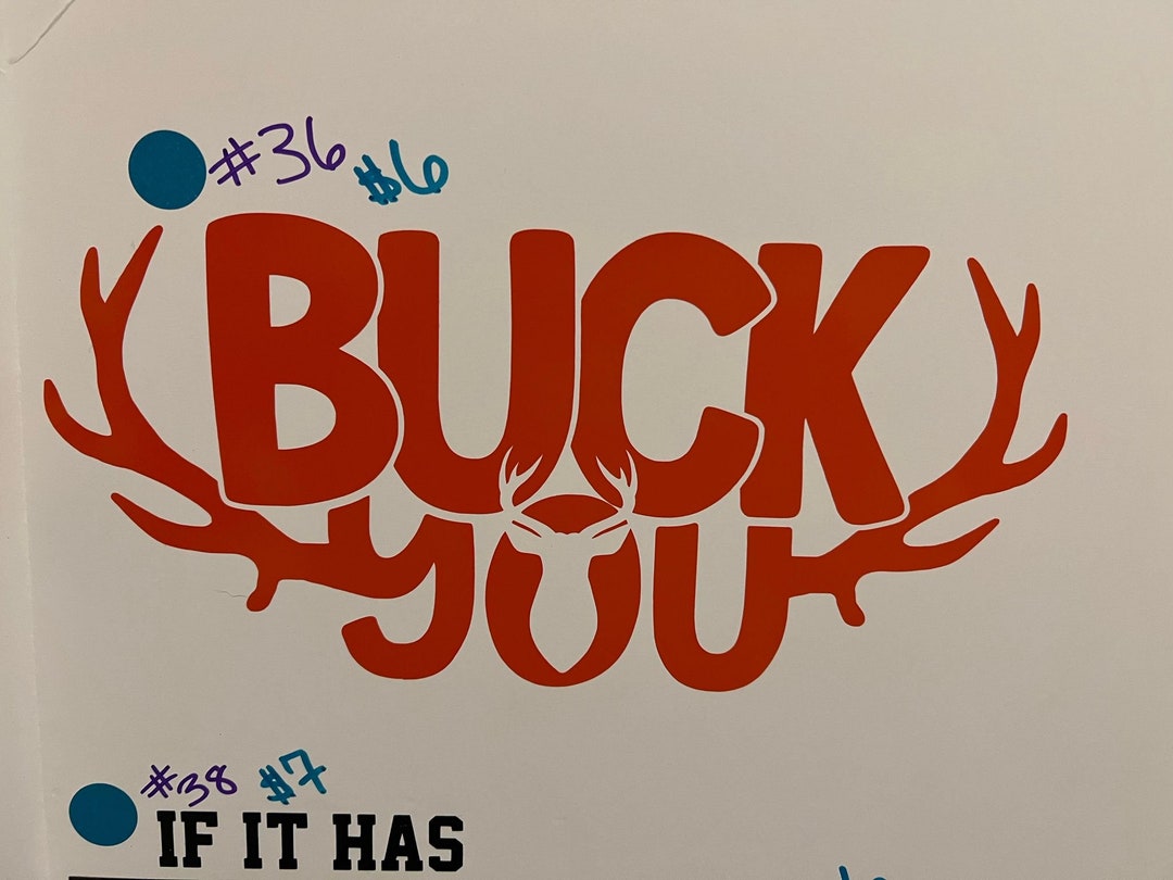 Buck You Decal - Etsy