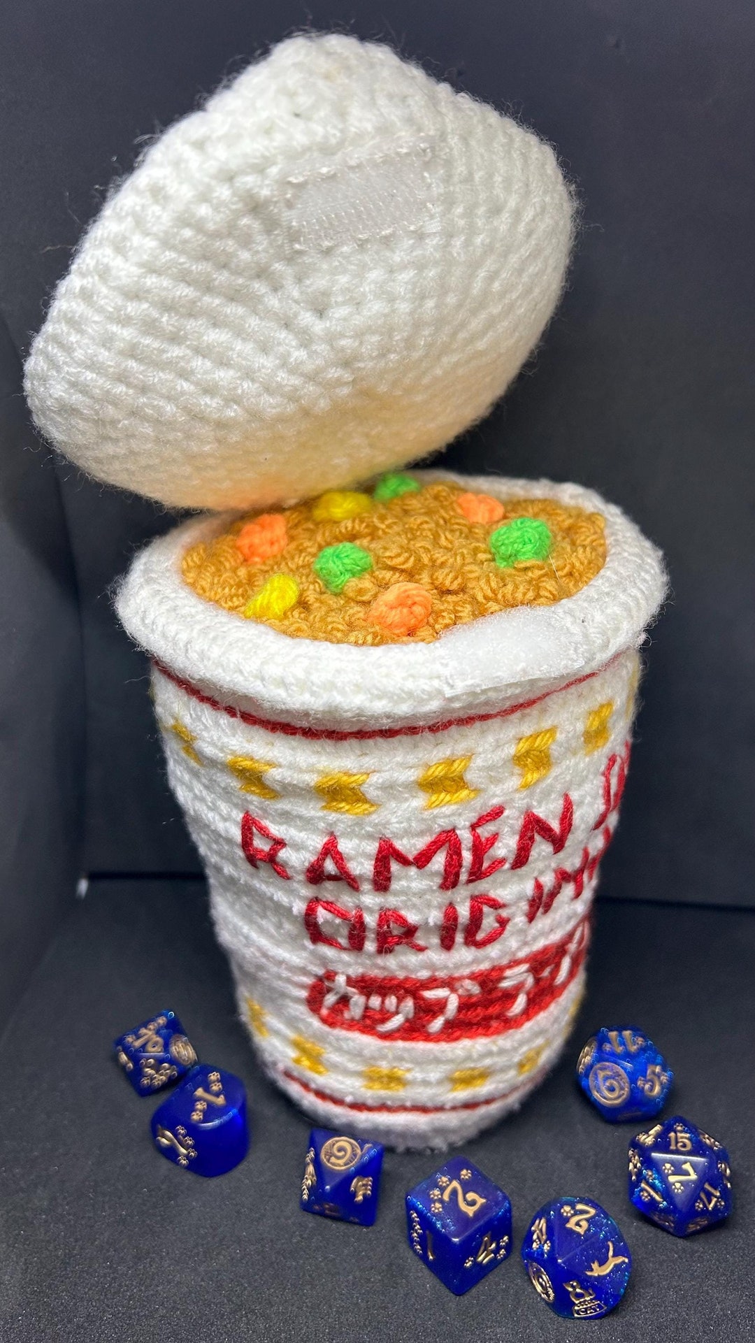 Ramen Cup Dice Bag — Crochet Dice Bag - Etsy