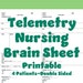 Telemetry Nursing Brain/report Sheet - Printable PDF - Etsy
