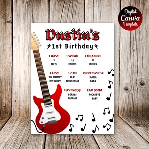 ONE Rocks Milestone Poster|first Birthday Milestones|milestone Sign ...