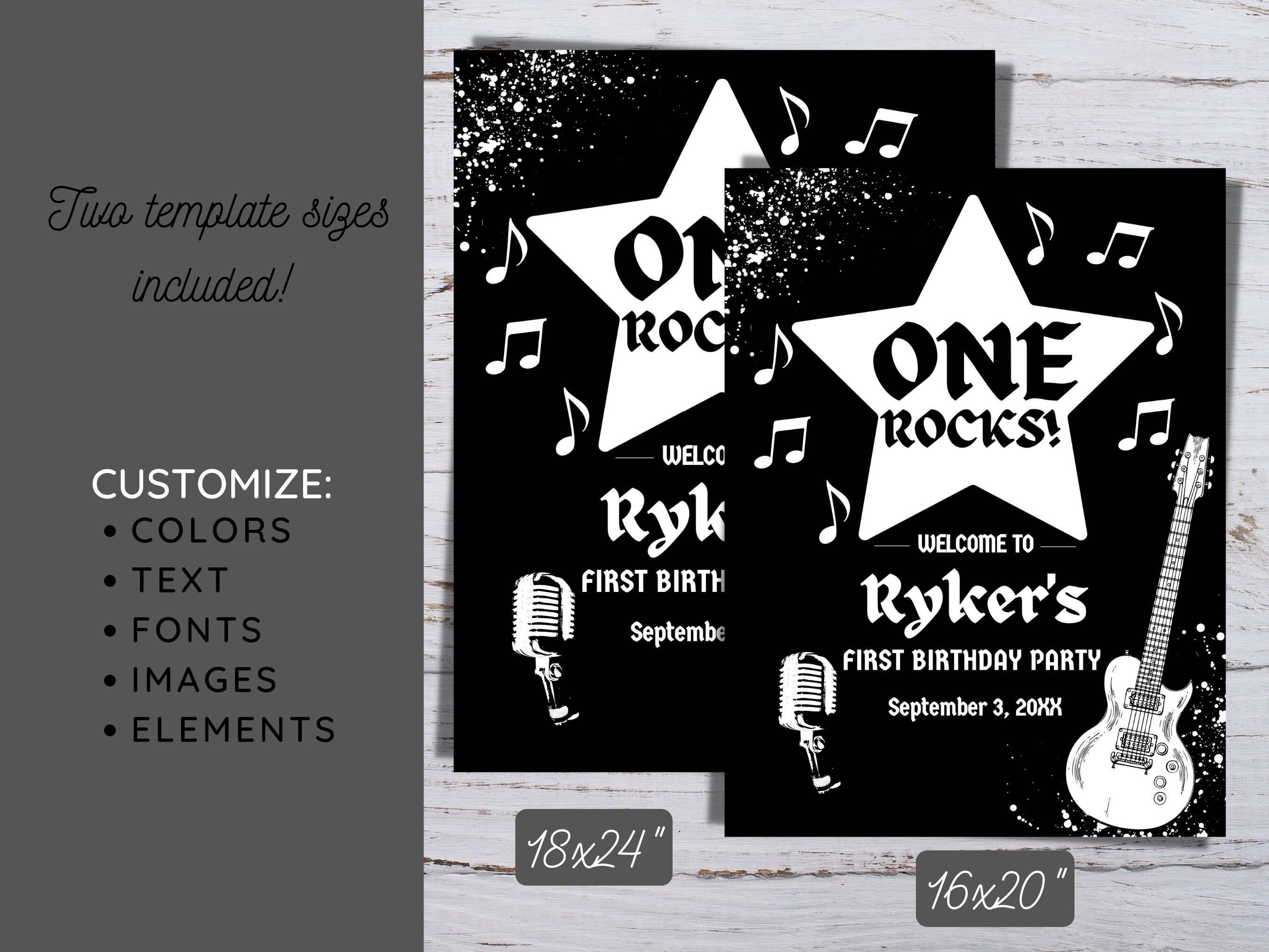 ONE Rocks Welcome Sign|first Birthday Welcome Sign|welcome Poster ...