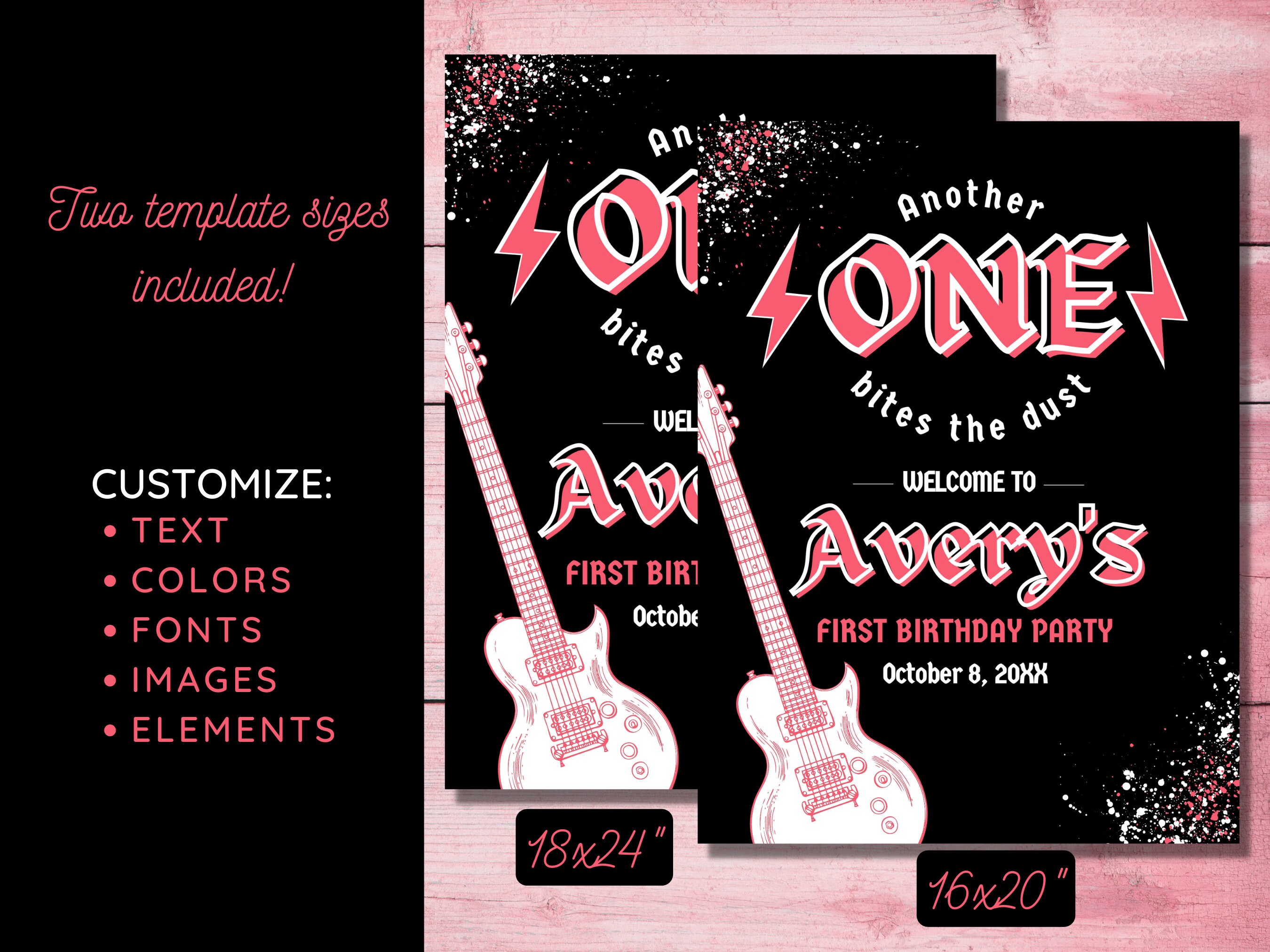 Another ONE Bites the Dust Welcome Sign|first Birthday Welcome Sign ...