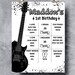 Rock N Roll 1st Birthday Milestone Poster | Guitar Decor (editable ...