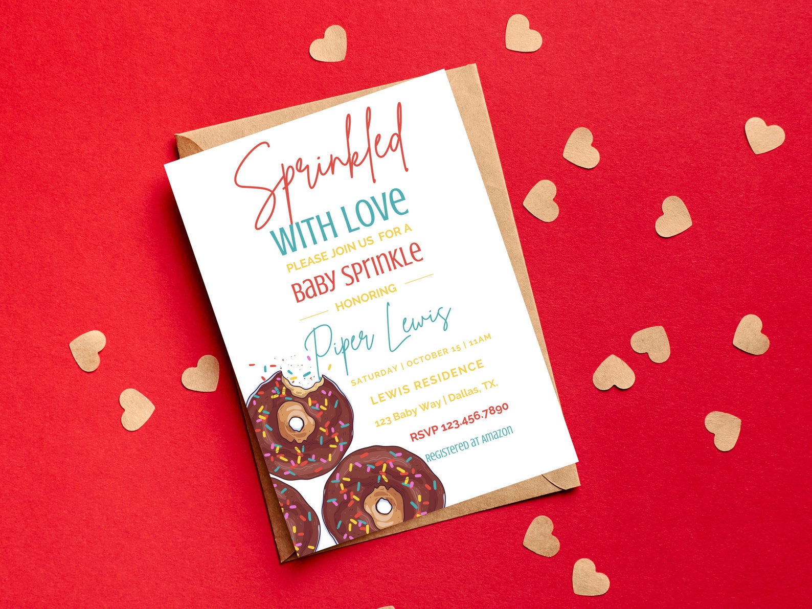 Baby Sprinkle Invitation| Sprinkle Baby Shower Invitation|donut ...