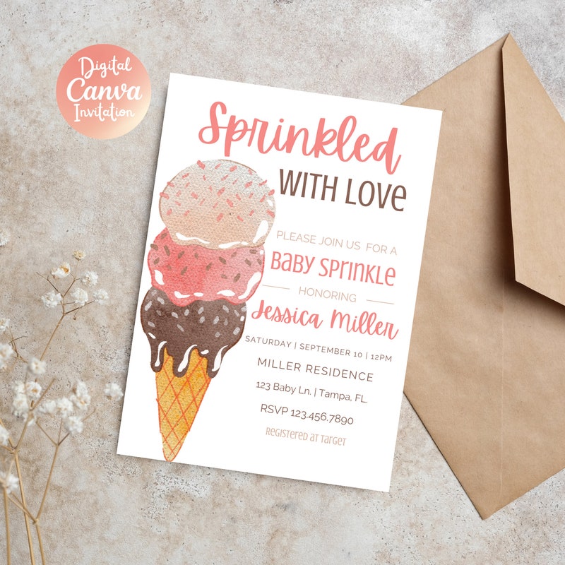 Sprinkle Invitation - Etsy