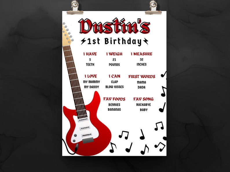 ONE Rocks Milestone Poster|first Birthday Milestones|milestone Sign ...