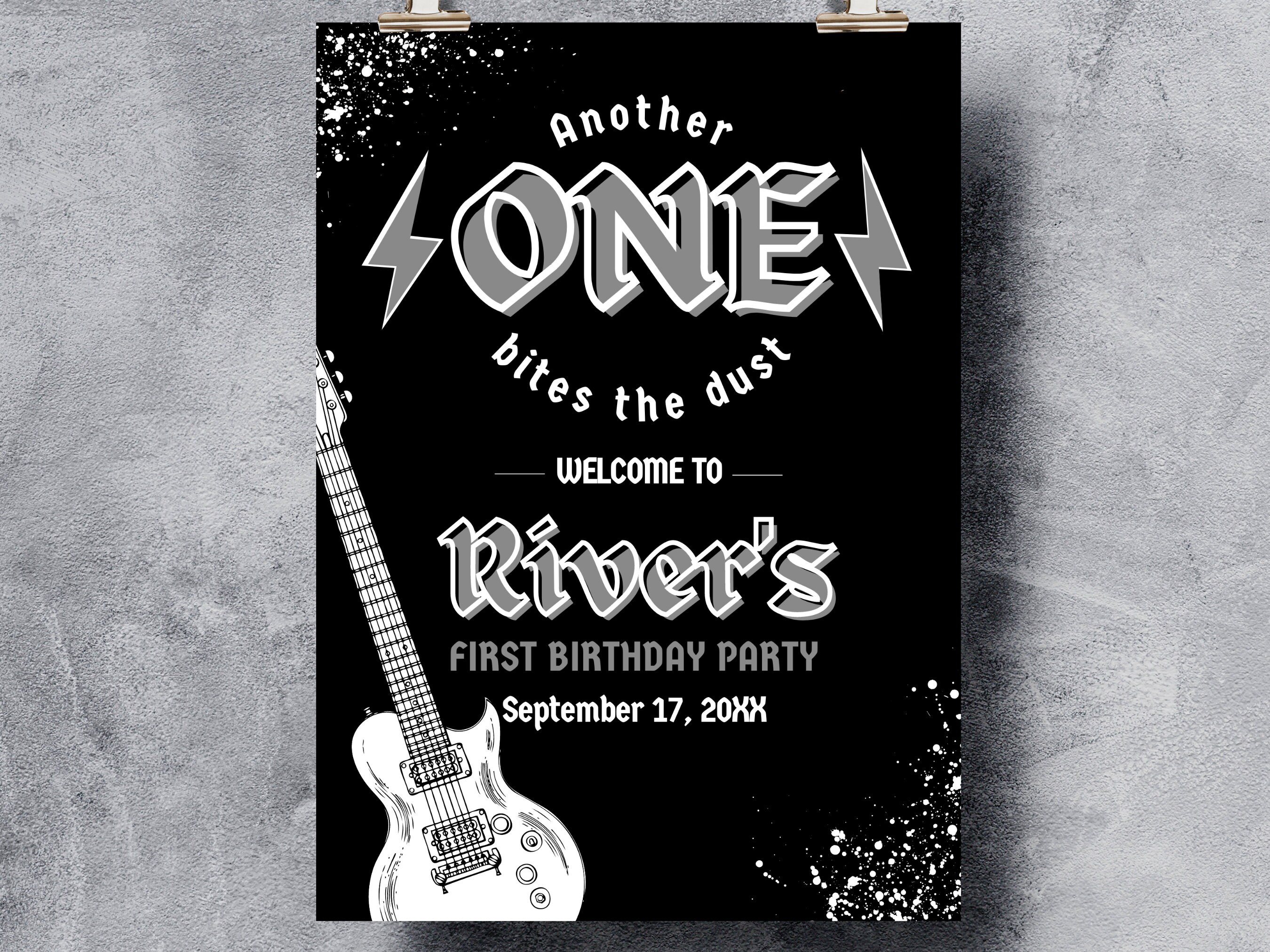 Another ONE Bites the Dust Welcome Sign|first Birthday Welcome Sign ...