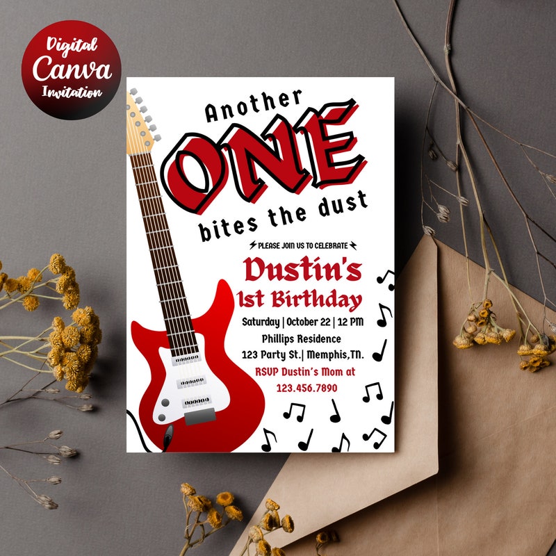 Guitar Invitations - Etsy