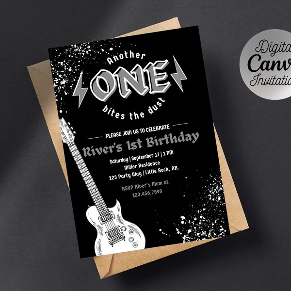 Rock N Roll Invite - Etsy