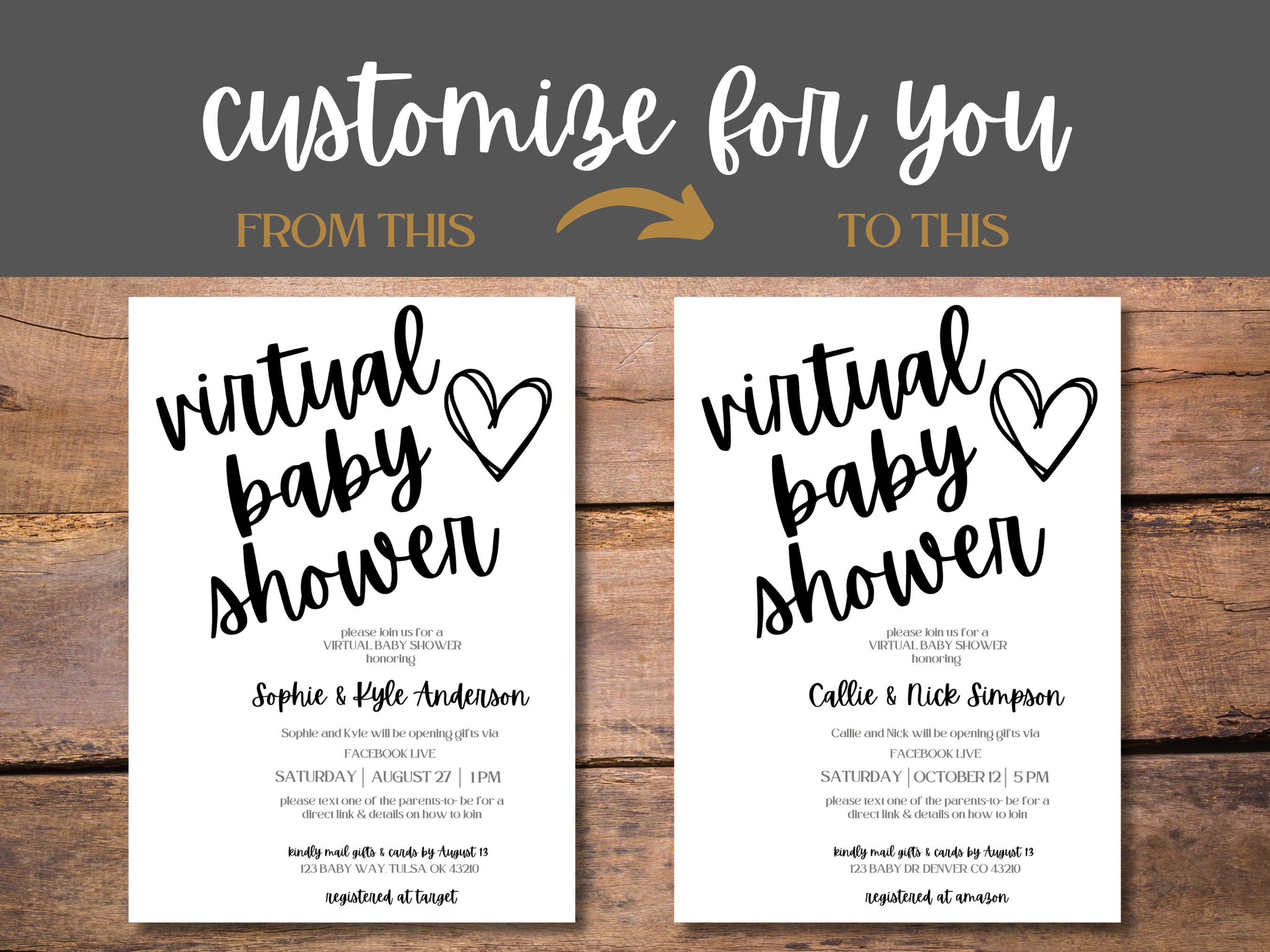 Virtual Baby Shower Invitation|virtual Baby Shower|baby Shower ...
