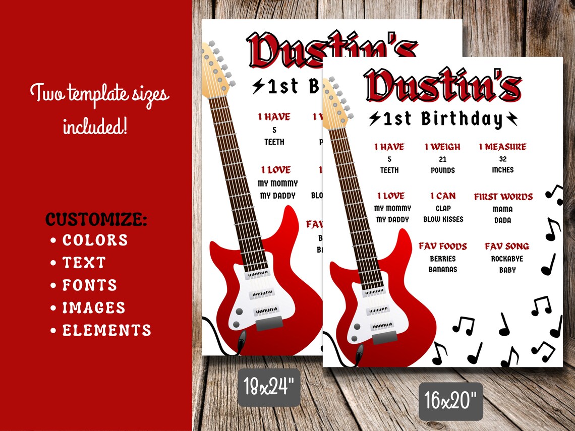 ONE Rocks Milestone Poster|first Birthday Milestones|milestone Sign ...
